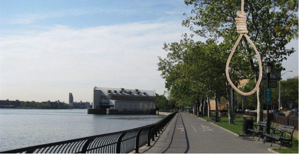 El día de Halloween, un hombre se ahorca en un árbol del muelle 42 en ...
